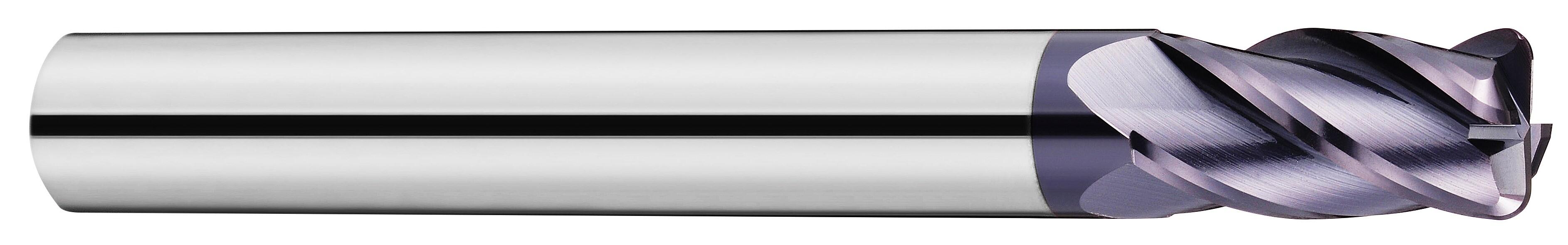 1/4"~1/2” Long Shank 4 Flute Corner Radius Carbide End Mill for HRC55-IRC